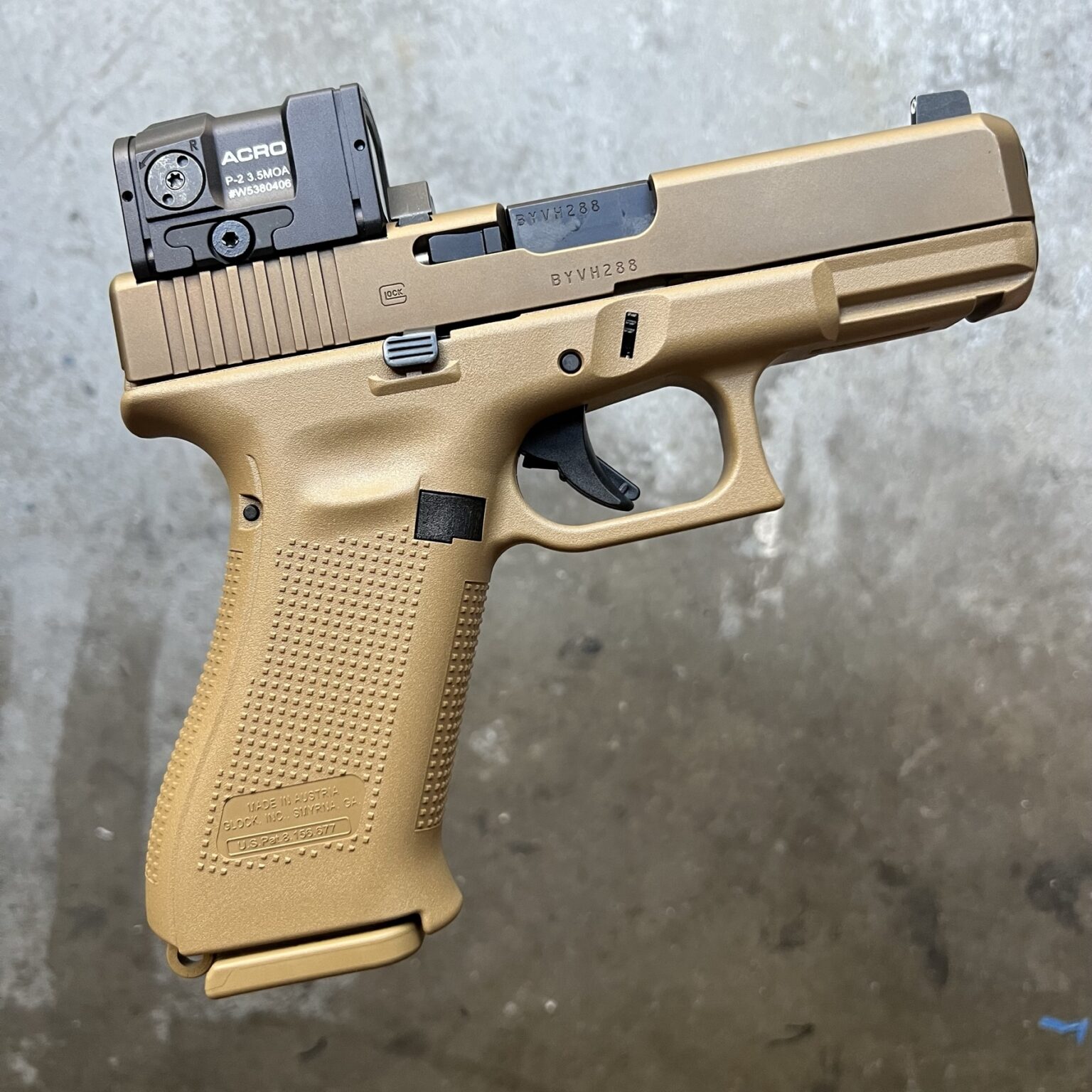 GLOCK 19X With AIMPOINT ACRO P2 Suppressor Height Sights And